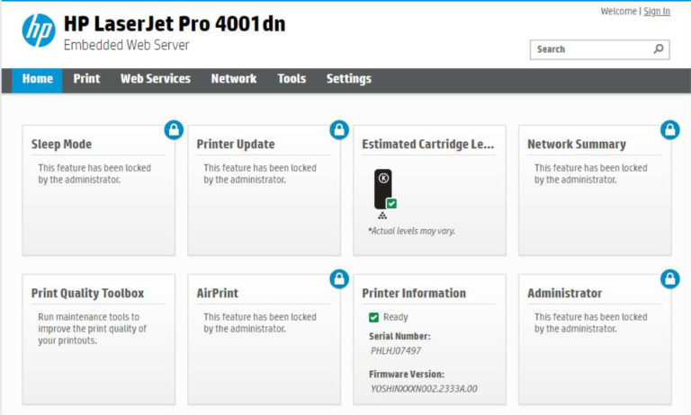 How to disable printer firmware updates on HP 4001 and HP 4101 series ...